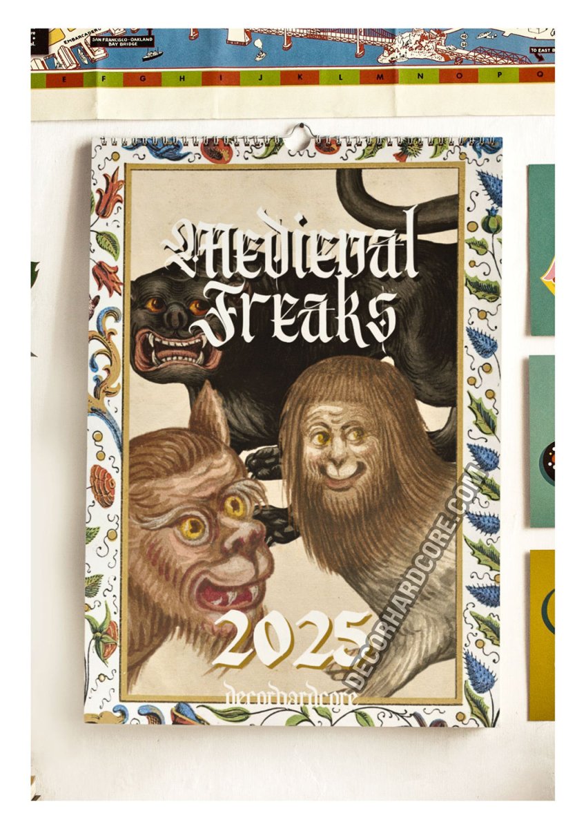 2025 Medieval Freaks Wall Calendar – Decorhardcore