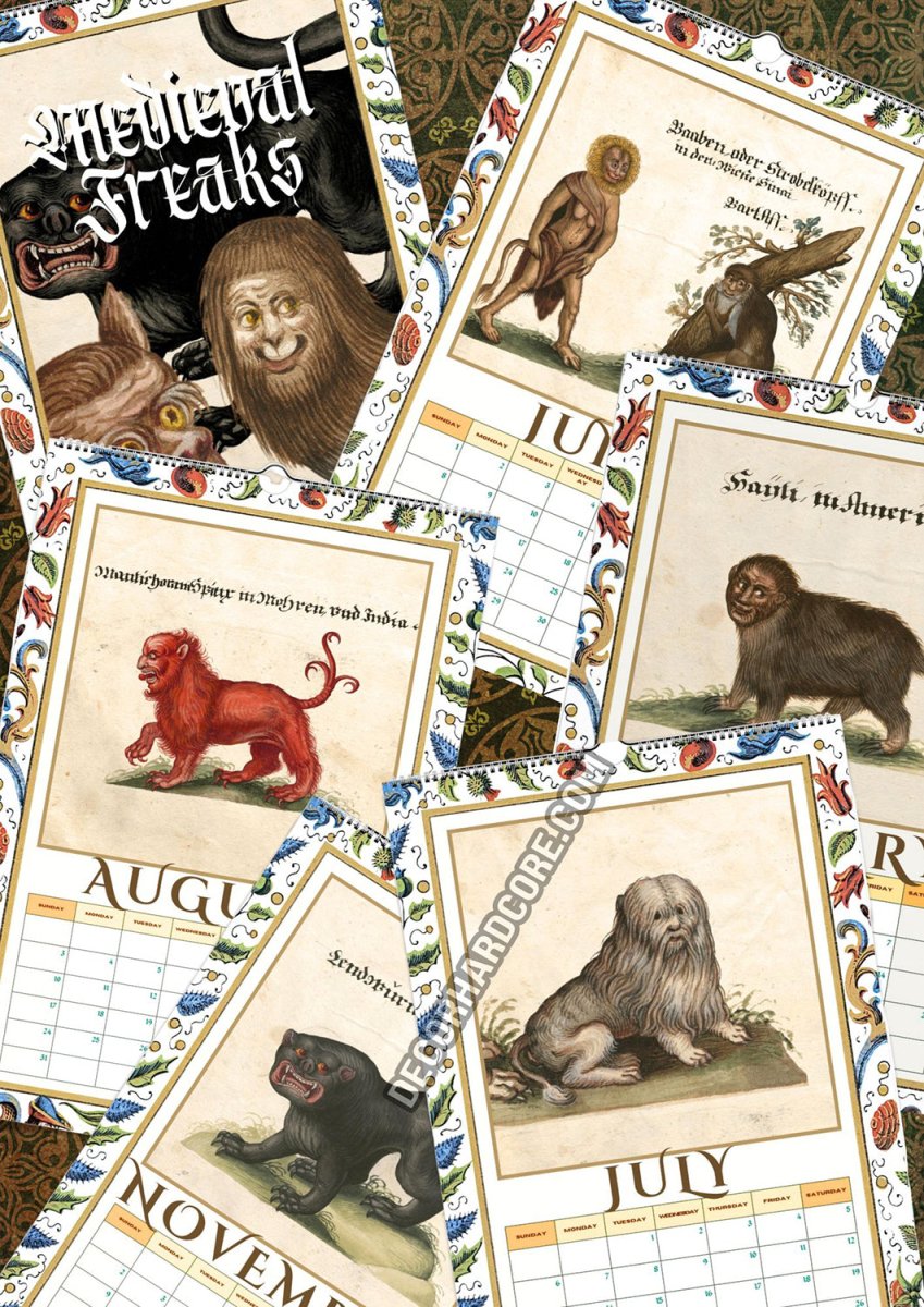 2025 Medieval Freaks Wall Calendar – Decorhardcore