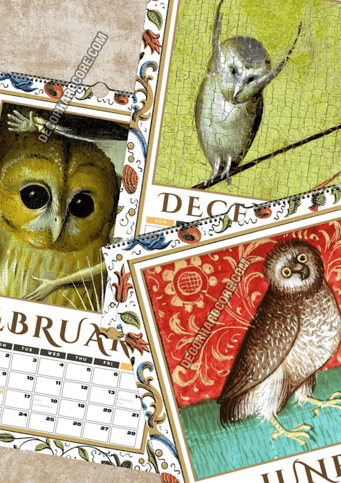2026 Medieval Owls Calendar – Decorhardcore