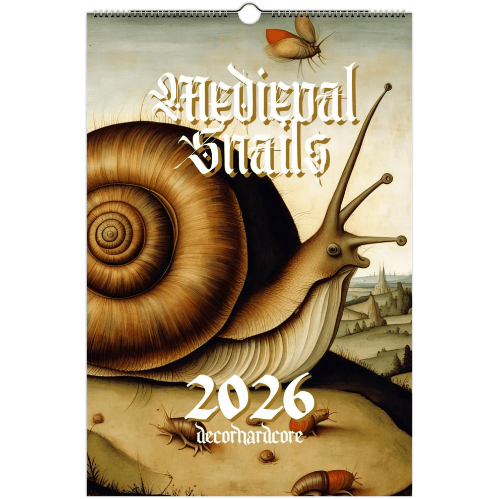 2026 Medieval Snails Wall Calendar – Decorhardcore